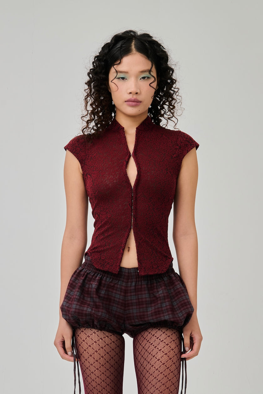 AMITY LACE TOP MAROON – Ghostboy
